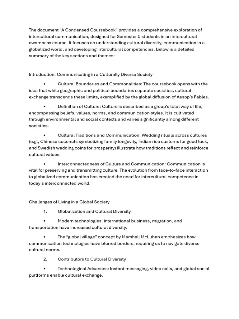 Intercultural Communication | PDF | Cross Cultural Communication ...