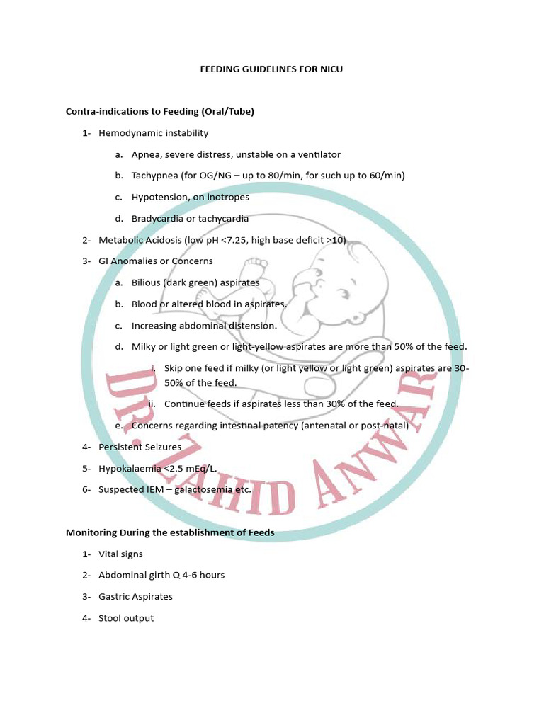Feeding Guidelines for Neonates -03 | PDF | Preterm Birth | Breast Milk