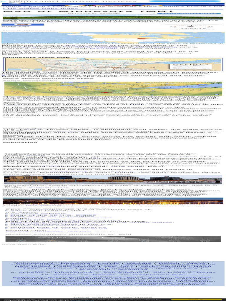 Map of The State of Minnesota, USA - Nations Online Project | PDF ...