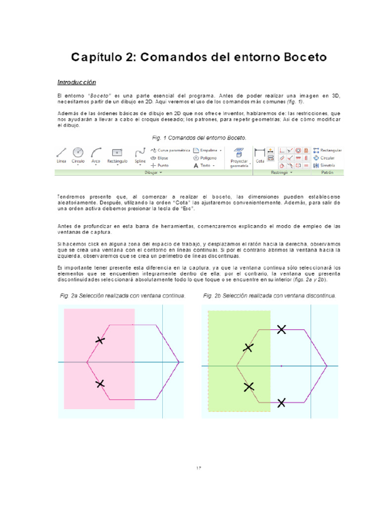 Inventor - 2 Comandos Boceto | PDF