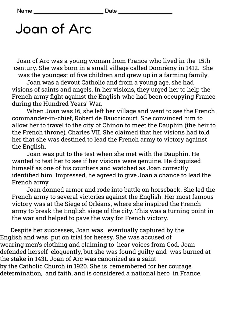 Joan of Arc: Heroine of France | PDF | Joan Of Arc
