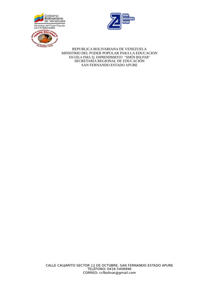 Membrete EPE Simón Bolívar | PDF