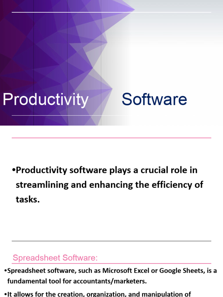 Essential Productivity Software for Accountants | PDF | Spreadsheet ...