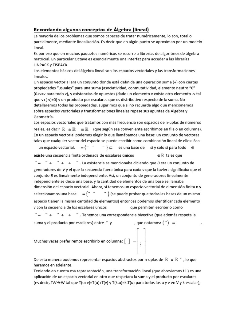 MATERIAL PARA ESTUDIO DOMICILIARIO 4ta Parte A | PDF | Base (álgebra lineal) | Espacio vectorial
