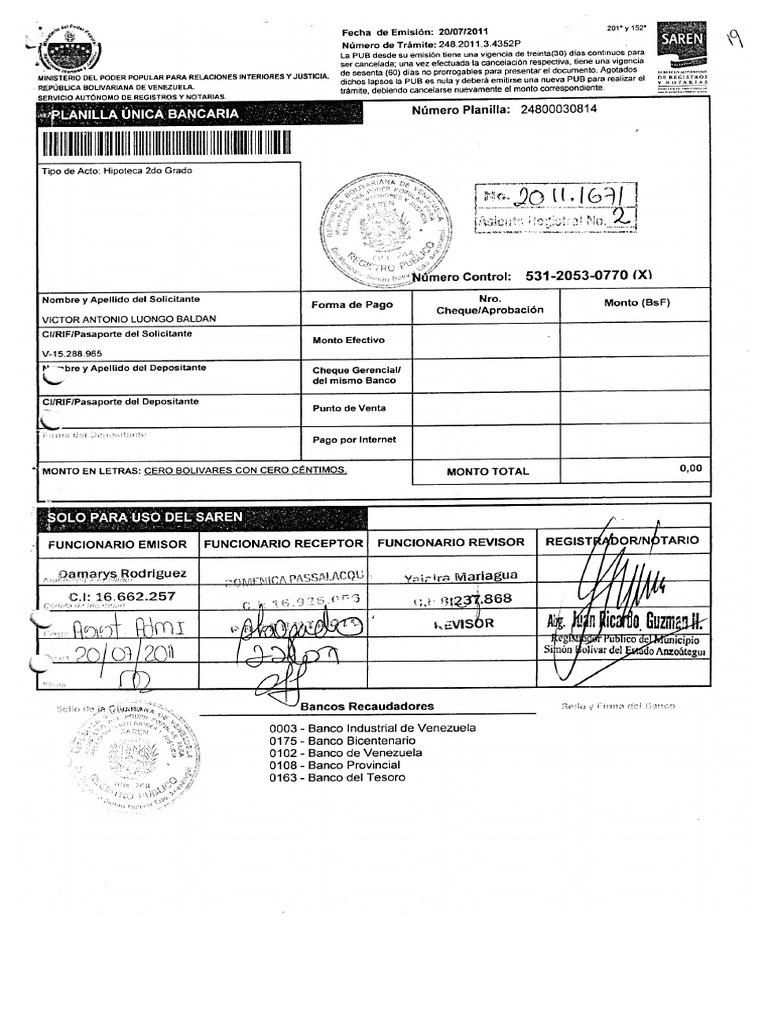 Titulo de Propiedad Victor Luongo Ambos Documentos | PDF