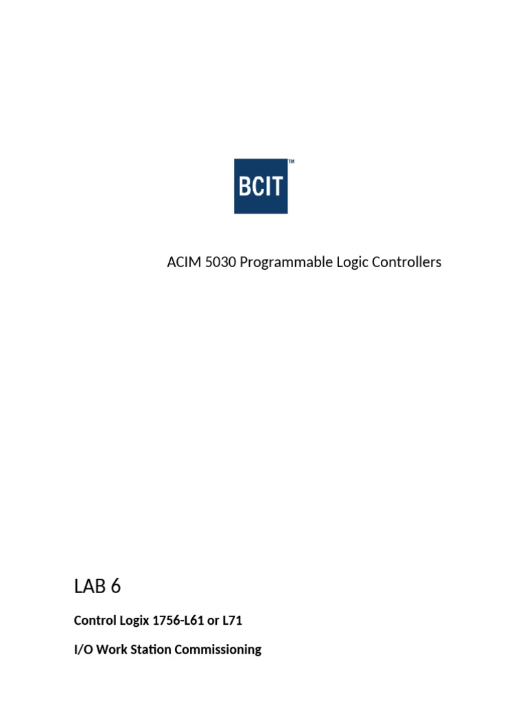 Lab 6 - Drives and Ethernet | PDF | Programmable Logic Controller | Parameter (Computer Programming)