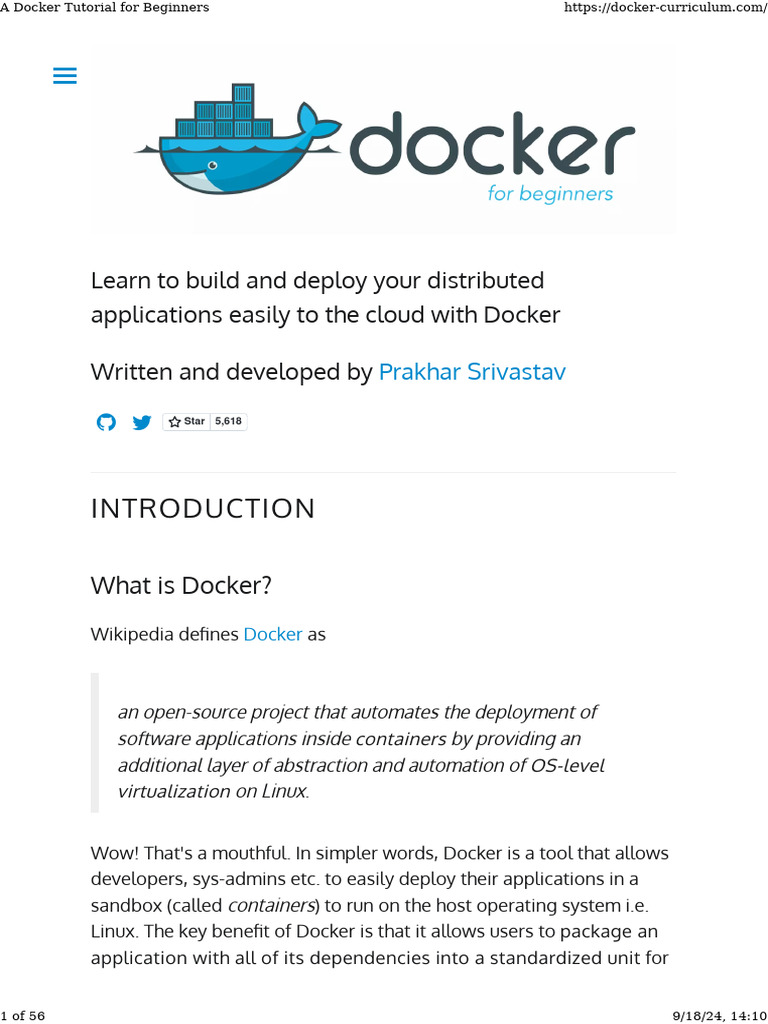 A Docker Tutorial for Beginners | PDF | Virtual Machine | Operating System