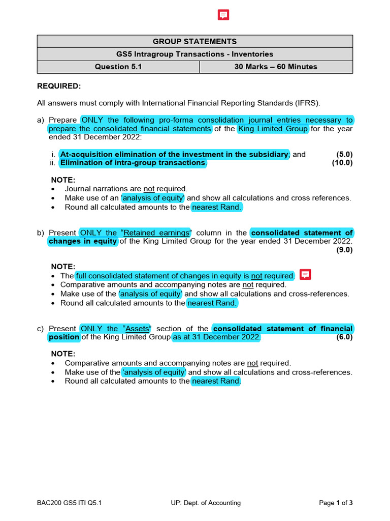 Consolidation Journal Entries Guide | PDF | Debits And Credits | Business