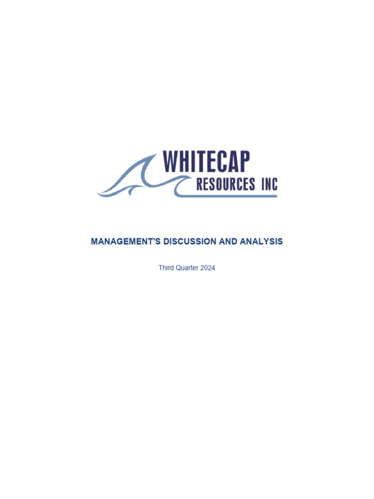 WCP_2024_Q3_MDA | PDF | West Texas Intermediate | Financial Accounting