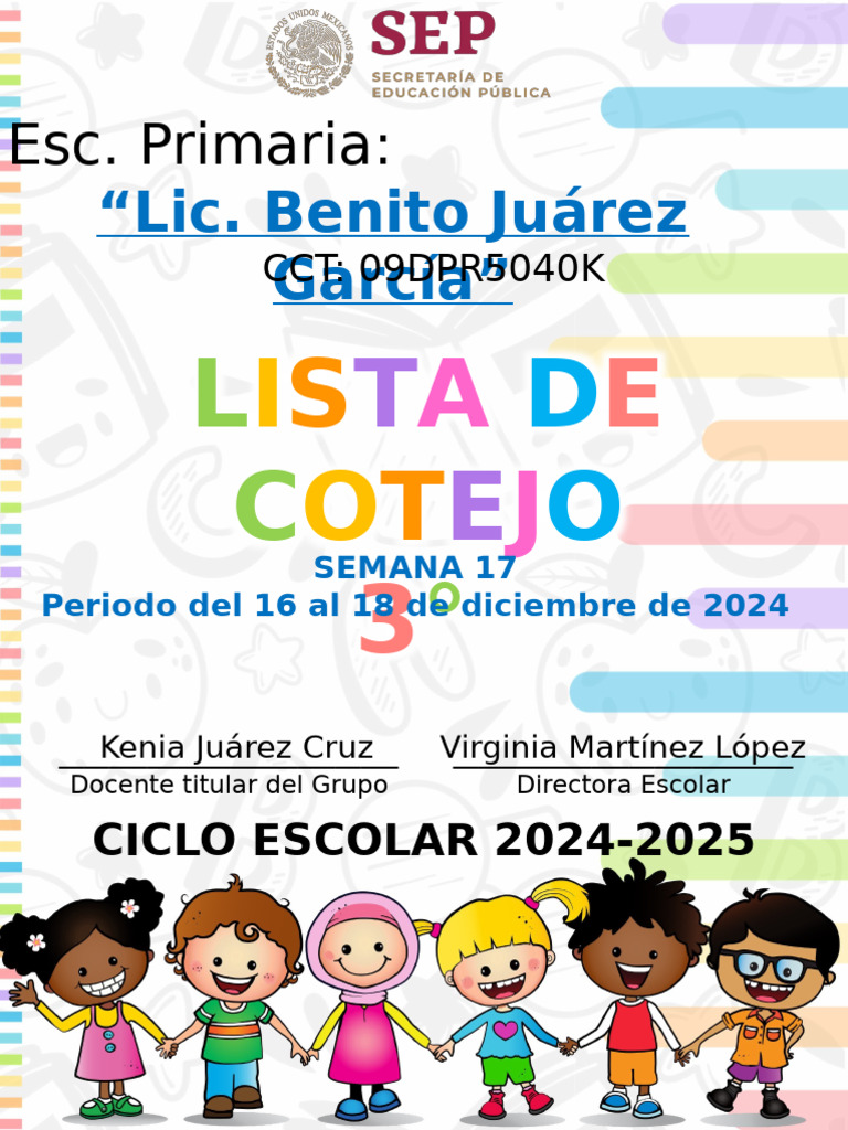 3° Sem17 Lista de Cotejo Darukel | PDF