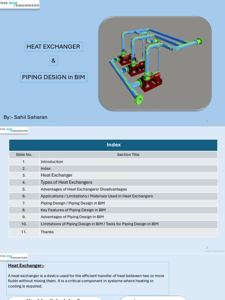Heat Exchanger & Piping Design in BIM-1 | PDF | Heat Exchanger | Corrosion