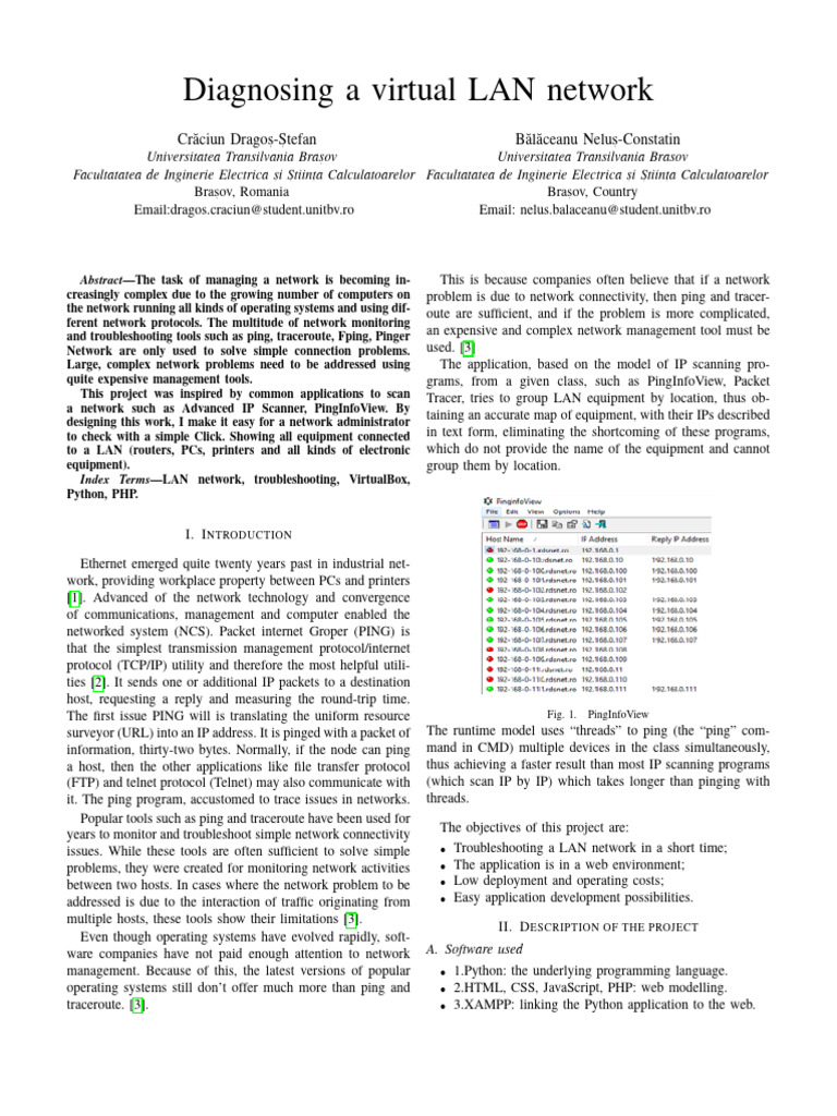 Diagnosing A Virtual LAN | PDF | Computer Network | Internet Protocols