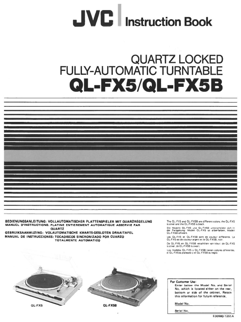 JVC QLFX 5 Owners Manual | PDF