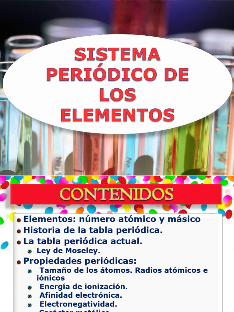 Sistema Periódico: Elementos y Propiedades | PDF | Átomos | Tabla periódica