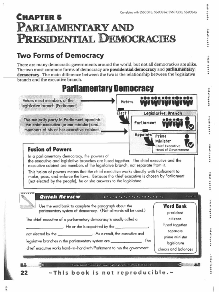 Parliamentary & Presidential Democracies | PDF