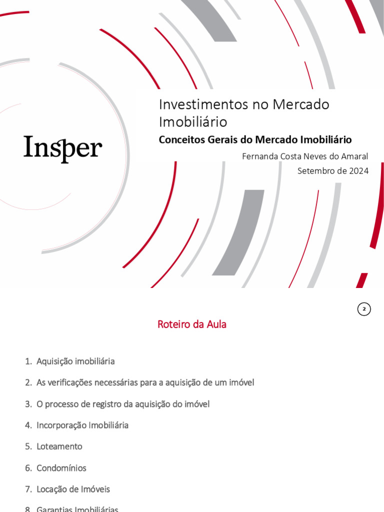 Conceitos Mercado Imob. - Set.24 Fernanda Amaral (1) | PDF | Lei de Propriedade | Direito Privado