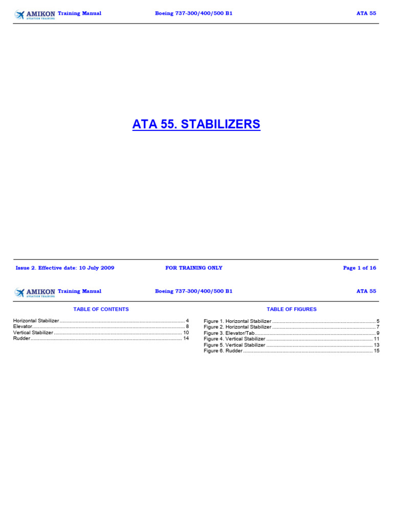 ATA 55 _B1_ rev.2.0 | PDF | Rudder | Aircraft