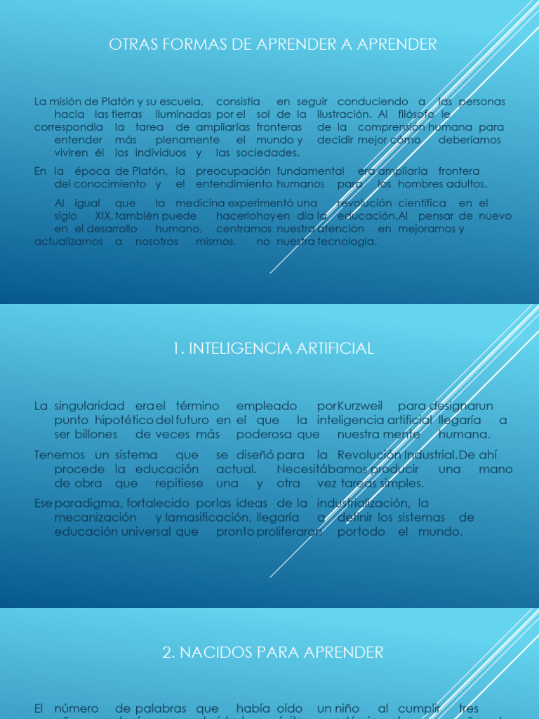 OTRAS FORMAS DE APRENDER A APRENDER (Tarea) | PDF | Pensamiento ...