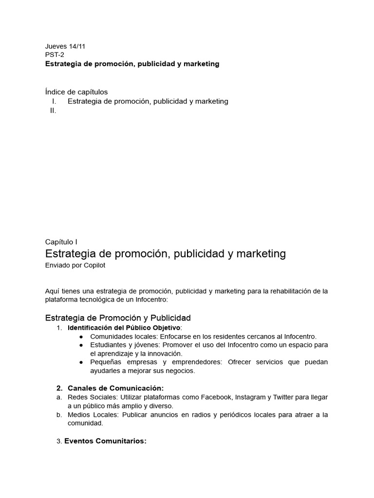 PST-2-Estrategia de Promoción, Publicidad y Marketing | PDF ...