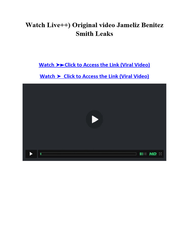 Watch Jameliz Benitez Video Live | PDF