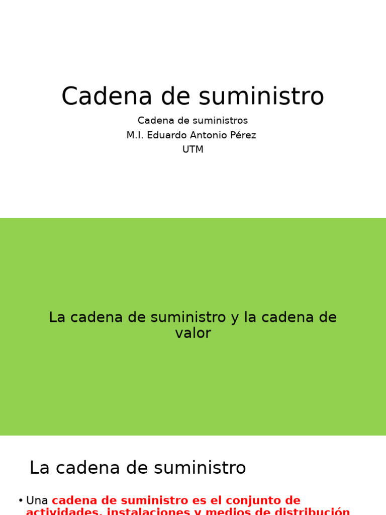 CS U1 Cadena de Suministro | PDF | Cadena de suministro | Marketing