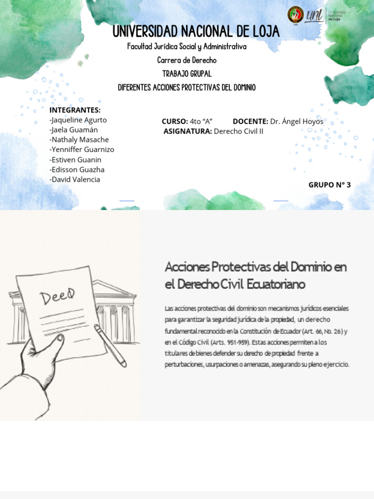 TRABAJO GRUPAL 3 Unidad - Compressed | PDF | Posesión (Ley) | Propiedad