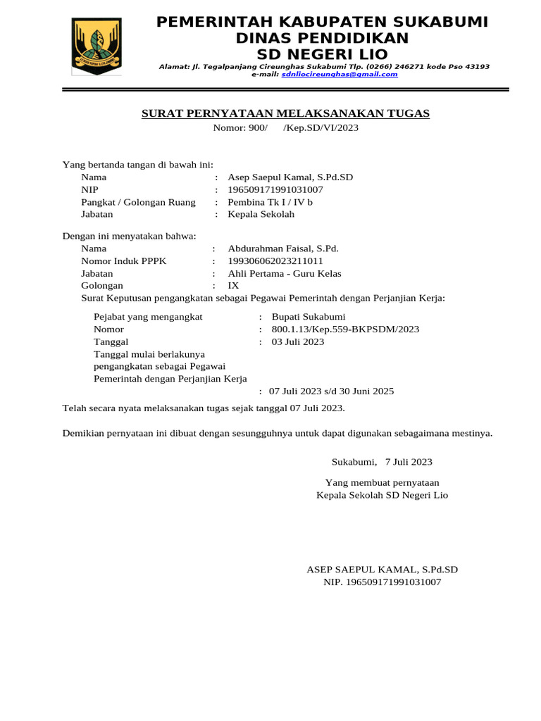 FORMAT SPMT PPPK | PDF
