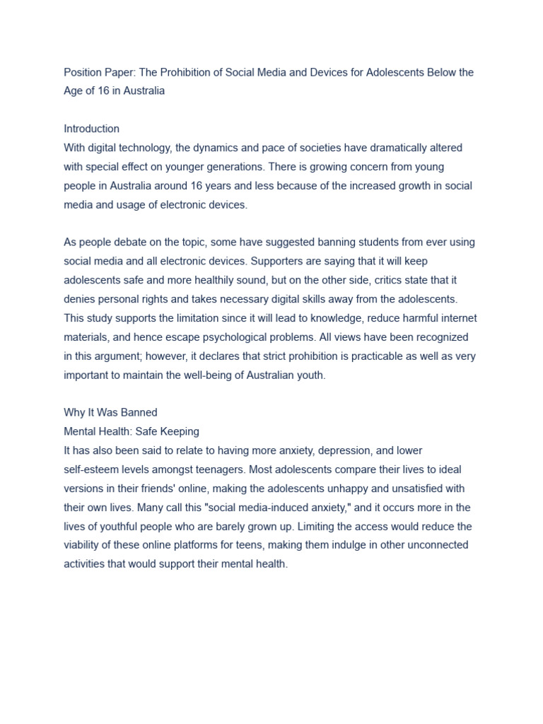 Rayhum Eliozon A. Limo-An Position Paper | PDF | Adolescence ...