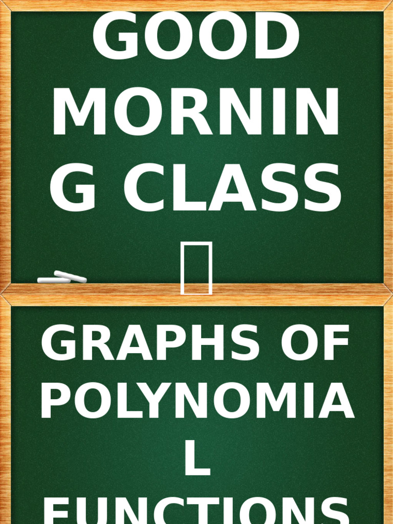 GRAPHS OF A POLYNOMIAL FUNCTION | PDF