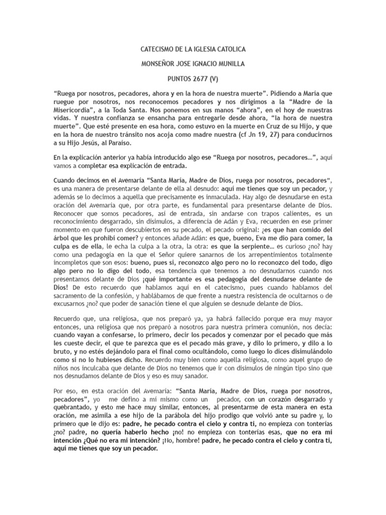 Catecismo 26772 | PDF | María, madre de Jesús | Oración