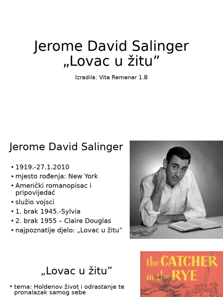 Jerome David Salinger Lovac U Zitu | PDF
