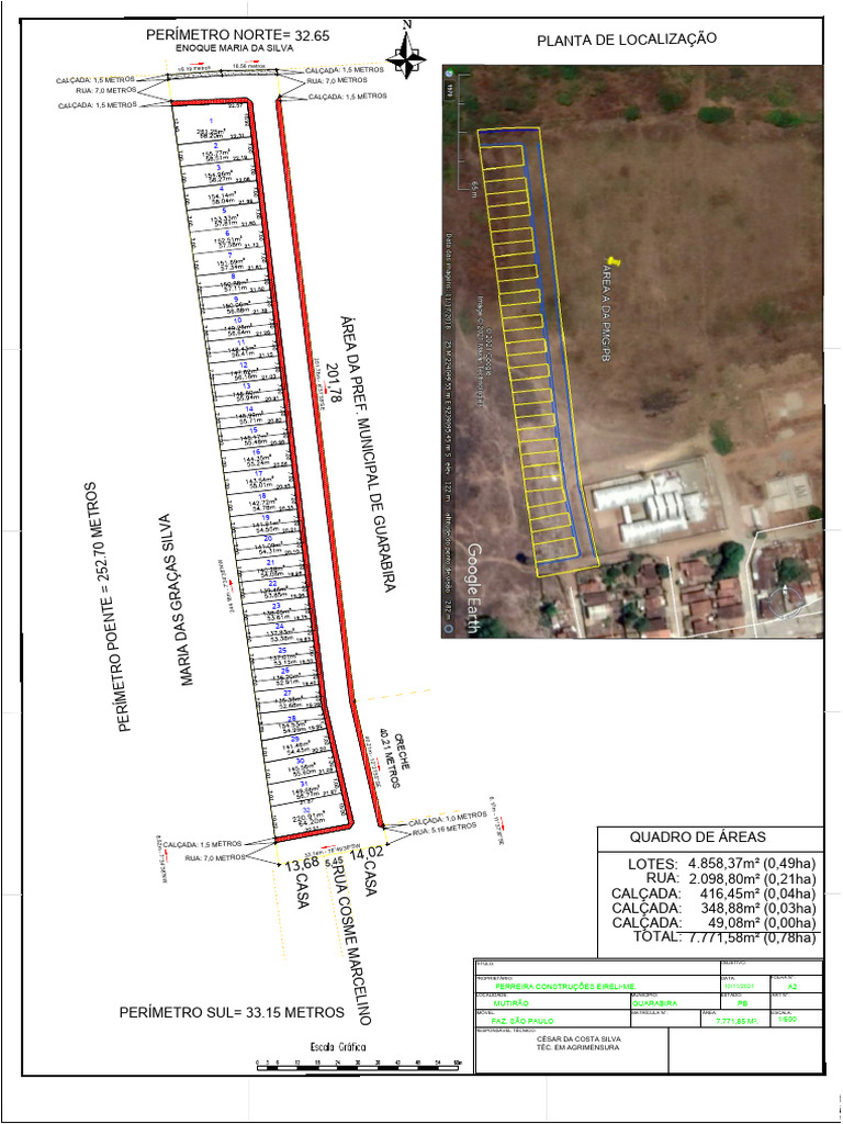Planta de Lotes 32 Lotes Oficial | PDF