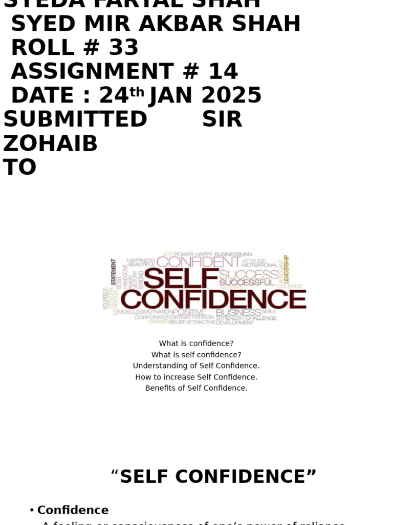 Syeda Faryal Shah Roll No 33 Assignment No 14 | PDF | Mindset | Psychology