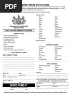 Bomb Threat Checklist | PDF