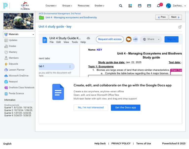 Unit 4 Study Guide - Key Schoology | PDF