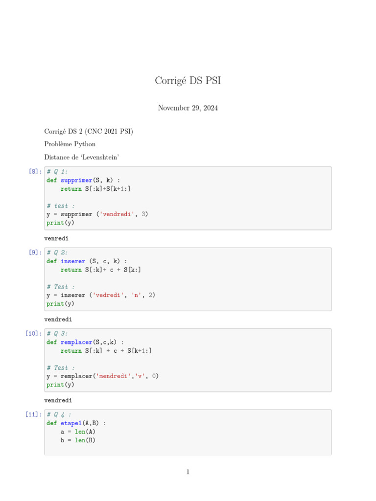 Corrigé DS 2 informatique | PDF | Programmation informatique