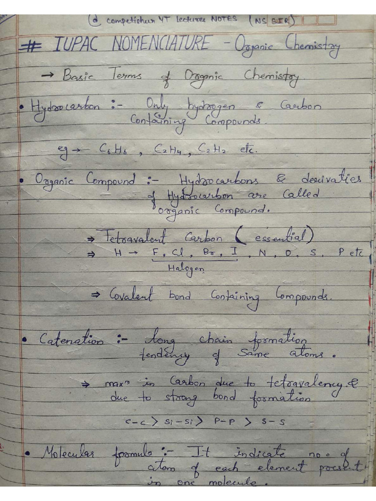 IUPAC Nomenclature | PDF