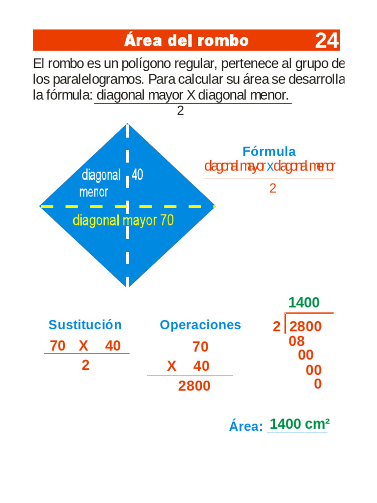 Area Del Rombo | PDF