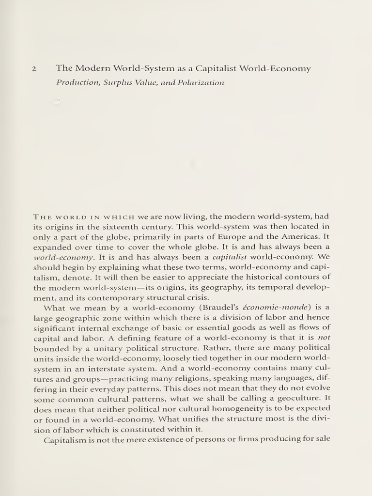 Wallerstein - 2004 - World-Systems Analysis An Introduction | PDF | Market (Economics) | Monopoly