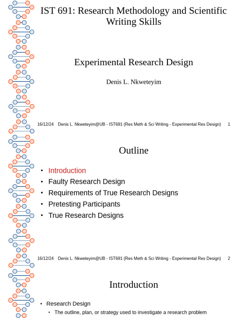IST691 Experimental Research Design | PDF | Experiment | Validity (Statistics)