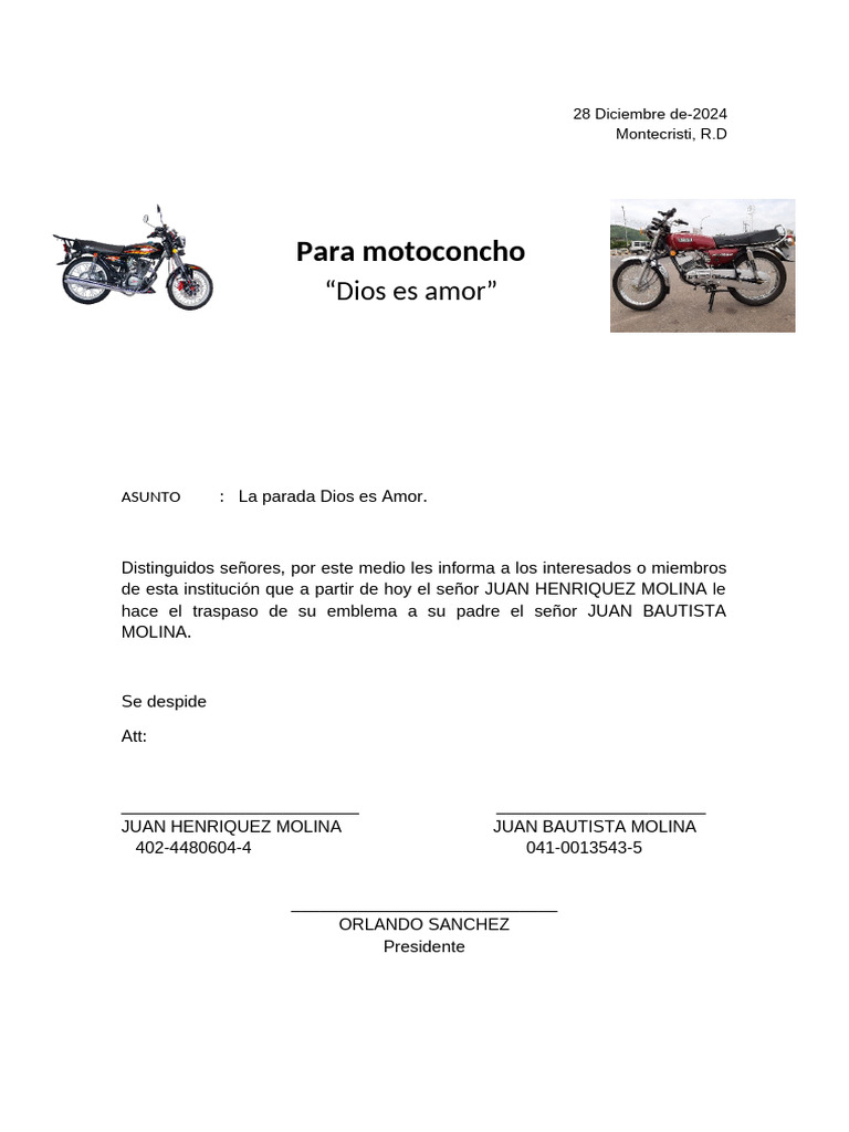 Para Motoconcho | PDF