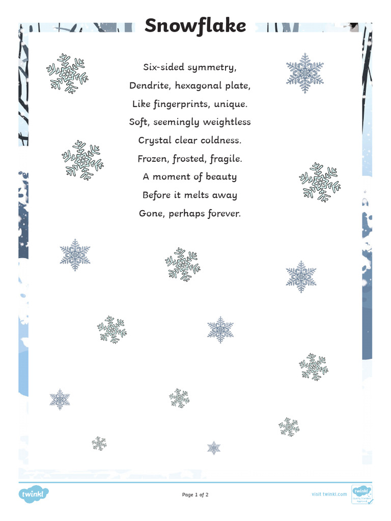 t2 e 4594 ks2 Snowflake Comprehension Differentiated Activity Sheet ...