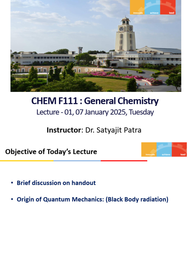GenChem_Lec1 | PDF | Electromagnetic Radiation | Electromagnetic Spectrum