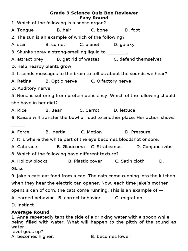 Grade 3 Science Quiz Bee Reviewer | PDF | Greenhouse Effect ...