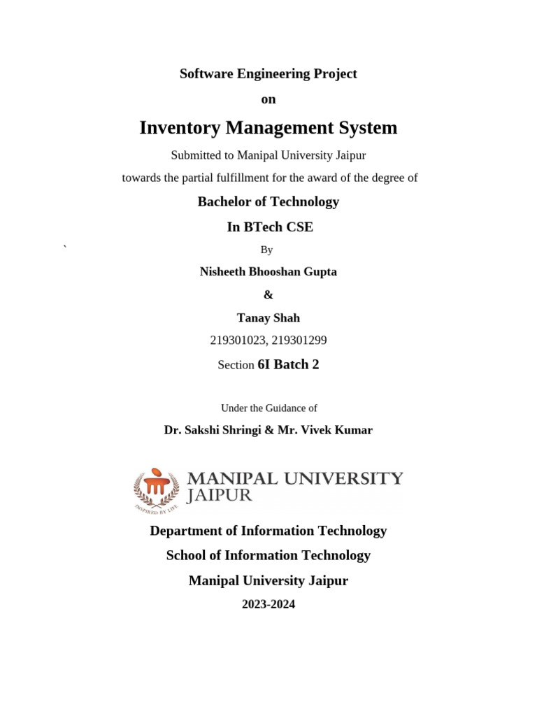 SE Project Synopsis - 219301023 | PDF | Business | Computing