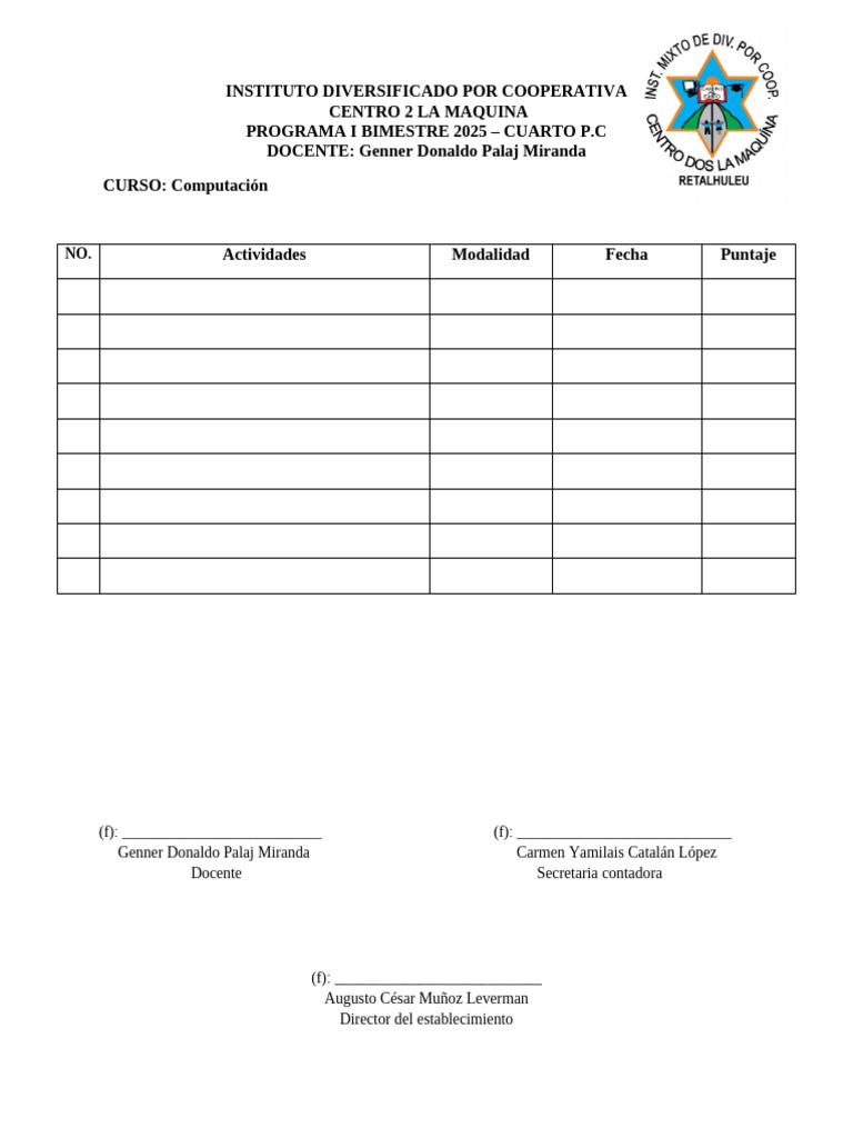 Cronograma de Estudio | PDF