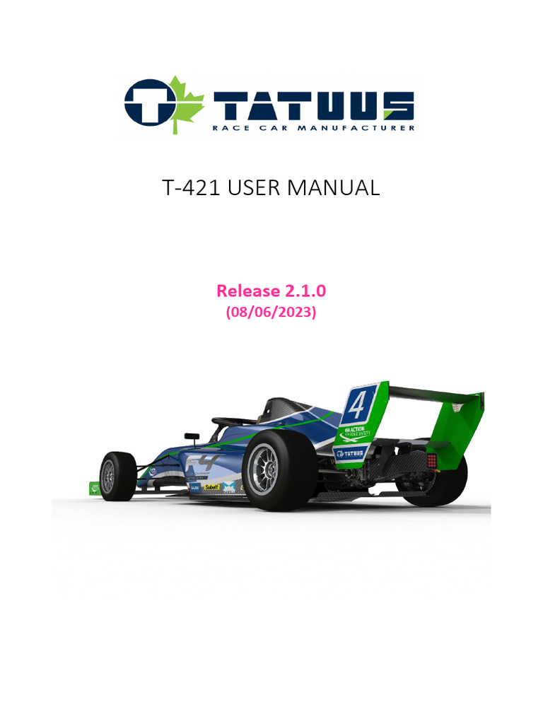 T-421 User Manual Release 2.1.0 | PDF | Axle | Steering