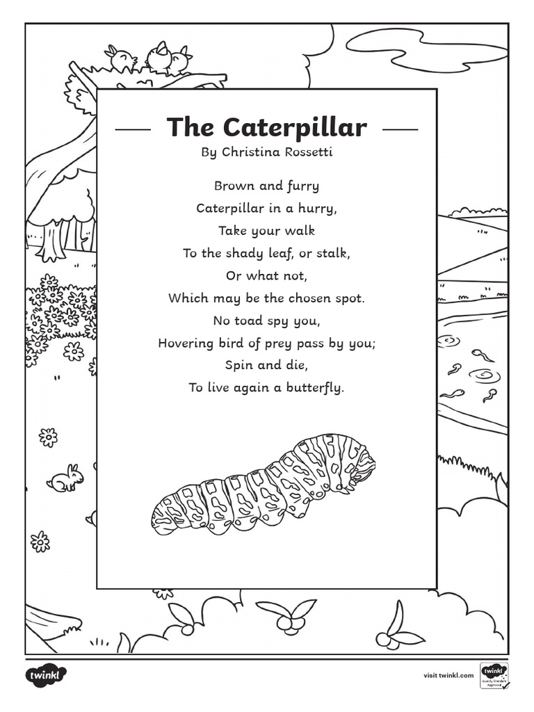 The Caterpillar by Christina Rossetti - Poem Print-Out | PDF