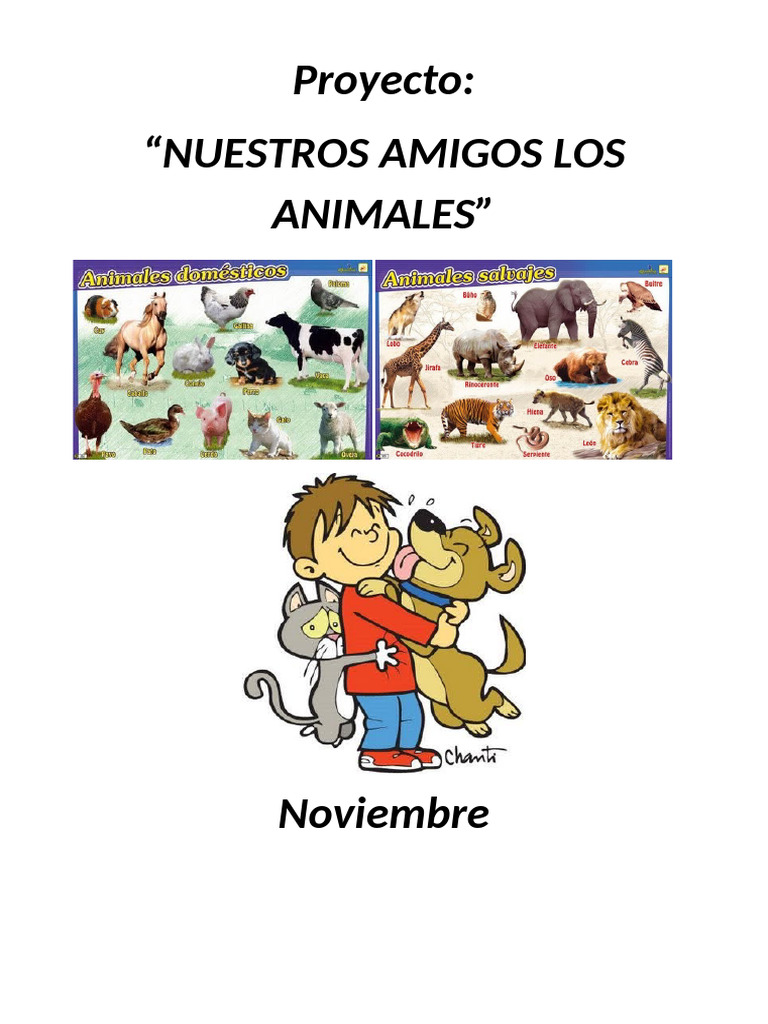 435464265 Proyecto Mis Amigos Los Animales | PDF | Aprendizaje ...