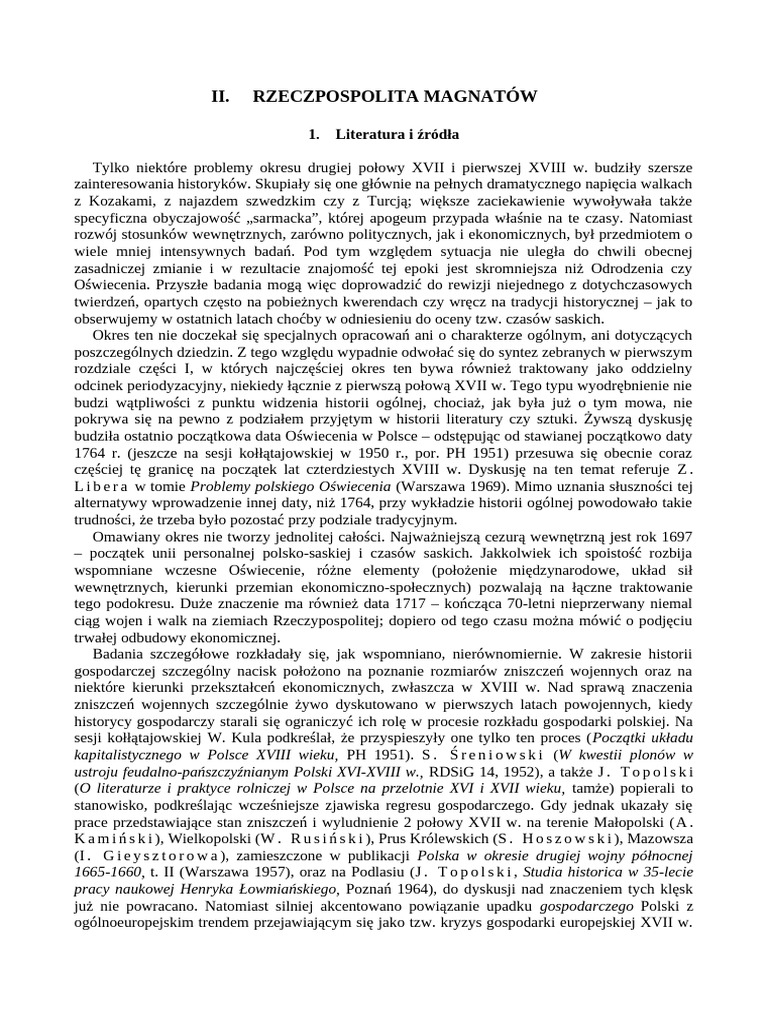 Historia Polski 1505-1764 | PDF